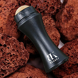 BK BEAKEY Oil-absorbing Volcanic Roller with Two Replaceable Volcanic Balls, Reusable On-the-Go Oil Control Roller, Instant Results Remove Excess Shiny