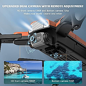 Drone with Camera for Adults, Mini Drones for Kids Age 14, Beginners RC Quadcopter FPV Video Cool Ideas Boys Toys Gifts 14 Years Old Teenage, Obstacle Avoidance, One Key Take Off/Landing, Optical Flow Positioning
