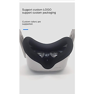 3Pcs Silicone Face Cover for Oculus Quest 2 Face Cushion Cover Sweatproof Eye Pad for Oculus Quest 2 Accessories(Black+Red+Blue) (Black)