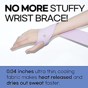 TopNotchGolf Ultra Thin Light Weight Adjustable Wrist Brace - For Both Men and Women, 24hours Comfort (Neon Pink)