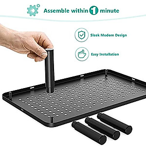 WALI Monitor Stand Riser, Adjustable Laptop Stand Riser Holder, 3 Height Adjustable Underneath Storage for Office Supplies