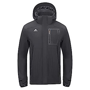 Winter Jackets for Men Ski Snow Waterproof Fleece Warm Snowboard Coats Hooded Windbreaker Rain Jacket