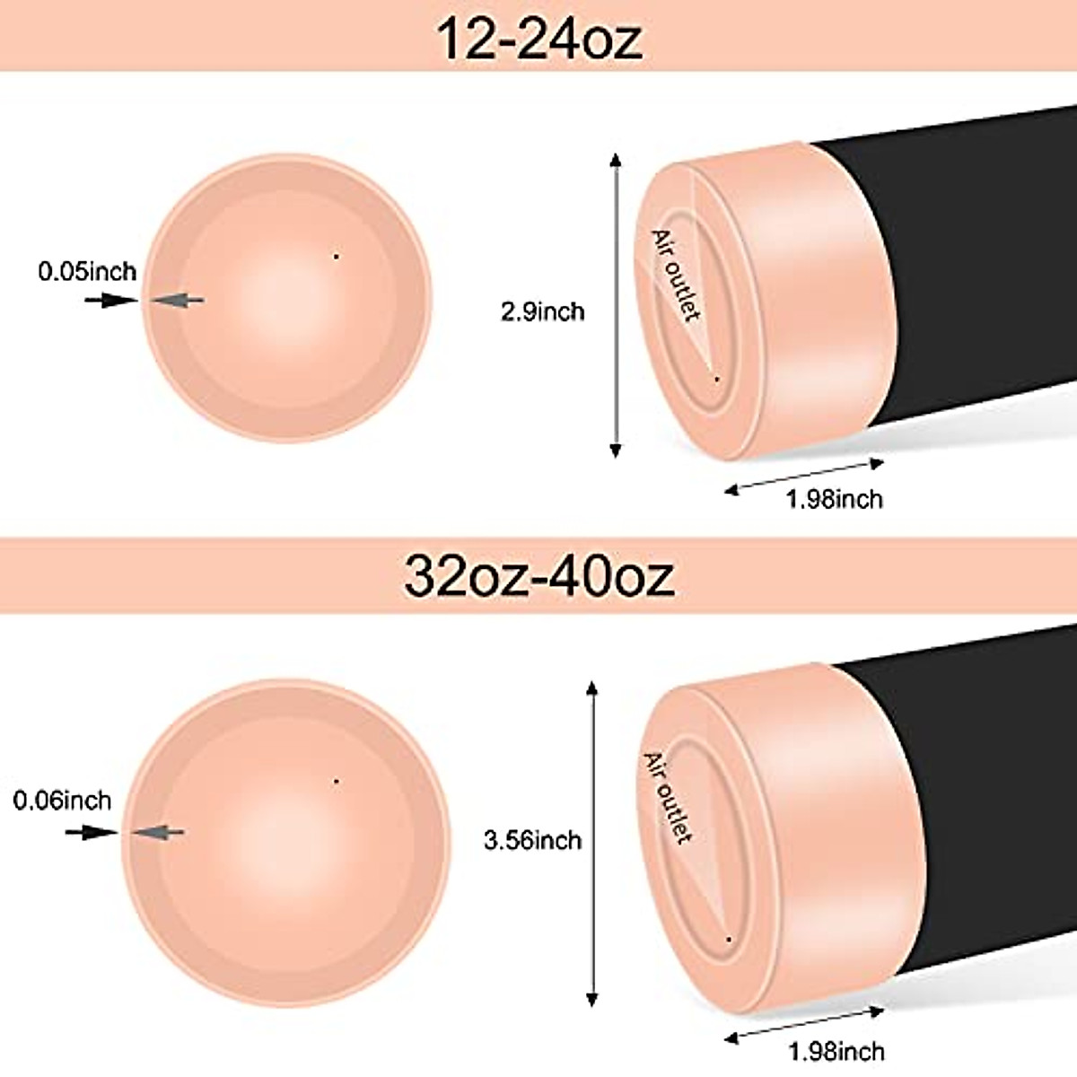 WUQID Protective Silicone Boot Sleeve for 12oz-40oz Sport Flask/Stanley Water Bottles Tumbler Anti-Slip Bottom Sleeve Cover for All Water Bottles Bottom Width of 2.83&3.56in