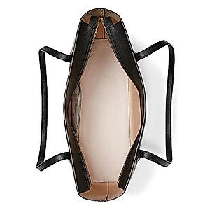 KATE SPADE CARA LARGE TOTE SHOULDER BAG LAPTOP CARRYALL BLACK LEATHER GOLD