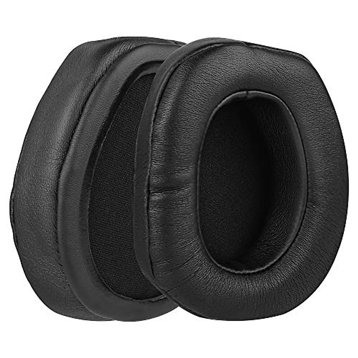 Geekria QuickFit Protein Leather Replacement Ear Pads for DENON AH-D600, AH-D7100, Headphones Earpads, Headset Ear Cushion Repair Parts (Black)