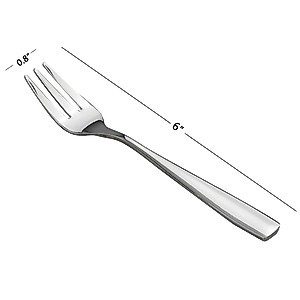 HOMMP 16 Pieces Stainless Steel 3-tine Dessert Fork, Cake Fruit Fork Set