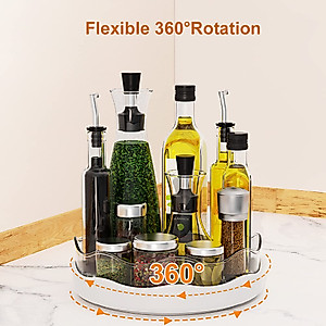 Lazy Susan Organizers, OFFSIR Non-Skid Turntable Rack for Kitchen Cabinet, Pantry Organization and Storage, Fridge, Bathroom Closet,Vanity Countertop Makeup Organizing,Spice Rack Under Sink Organizer