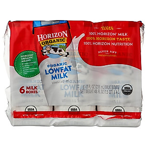 Horizon Organic Lowfat Milk 8 fl. oz., 6 Count (Pack of 2)
