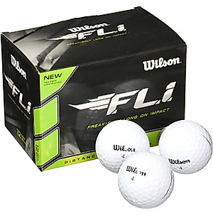 WILSON Staff F.L.I. Golf Balls (Pack of 12) White