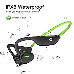 VRIFOZ Wireless Headphones Open Ear Headphones, Air Conduction Bluetooth Headphones with Microphone, Sports Headphones Sweat Resistant, IPX7 Waterproof Headset for Cycling, Hiking, Outdoor