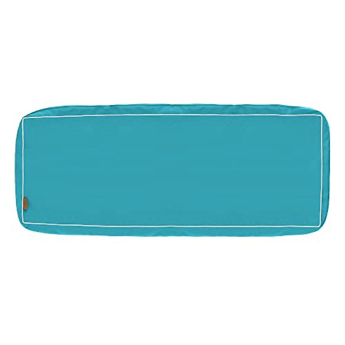 PNP FKJP 1 Pack Outdoor Cushion Washable Covers 48" X 18" X 3"Inch, Water-Resistant Seat Slipcovers, Patio Furniture Covers with Zipper and Tie, Aqua Blue 【Only Cover】