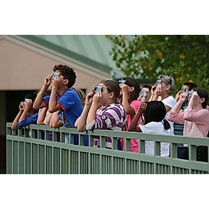 Rainbow Symphony Eclipse Viewers, Replaces Eclipse Glasses, Safe for Direct Sun Viewing, Great for Kids, CE & ISO Certified, Made in USA, 5 Pack with Wearable Lanyard