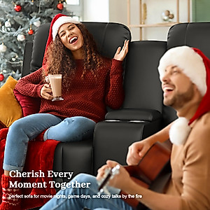 YONISEE Large Loveseat Recliner, Loveseat Recliner Sofa with Storage Console, Recliner Chair with USB Ports, 2 Cell Phone Holders, Cup Holder, Loveseat Couch for Living Room