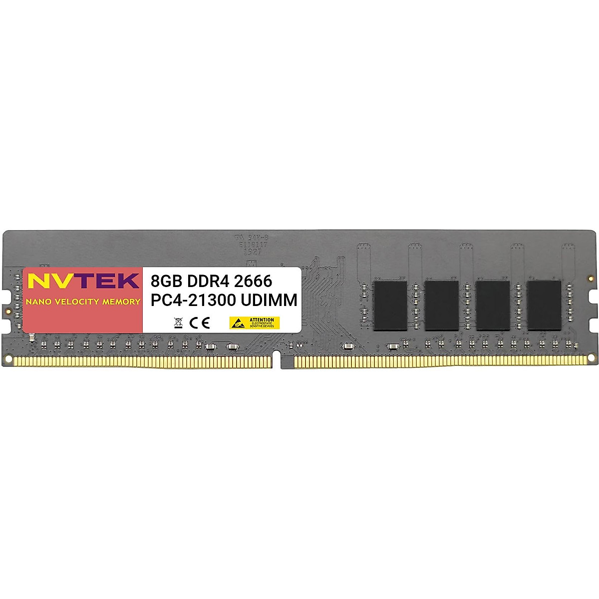 NVTEK 8GB (1X8GB) DDR4 2666MHZ PC4-21300 UDIMM 1Rx8 1.2V CL19 288-PIN Non-ECC Unbuffered Desktop PC Computer Memory