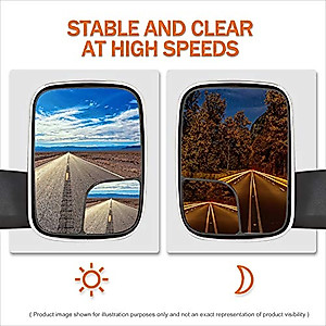 [Pair] Chrome Power Heated Side View Towing Mirrors w/Amber LED Signal Compatible with 02-09 Dodge Ram 1500-3500