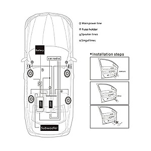 2pcs 4 Inch 60W 2 Way Car Coaxial Vehicle Door Auto Audio Music Stereo Full Range Frequency HiFi Speakers