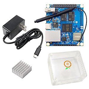 Orange Pi Zero 2 1GB DDR3 Allwinner H616 Quad Core 64 Bit with 2MB SPI Flash, Support WiFi+BT5.0,Gigabit Ethernet, Open Source Computer Run Android,Ubuntu,Debian(Zero2+Heat Sink+Case+Power Supply)