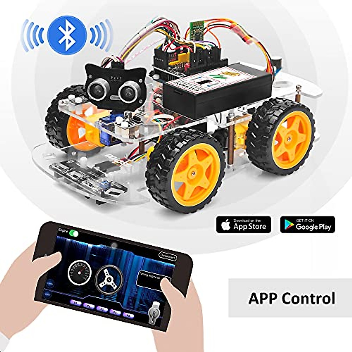 OSOYOO Robot Car Starter Kit for R3 | STEM Remote Controlled Educational Motorized Robotics for Building Programming Learning How to Code | IOT Mechanical DIY Coding for Teens Adults