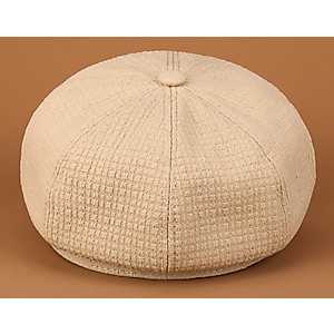 Women Newsboy Caps Warm Visor Beret Hat Cozy Trendy Vintage Cabbie Hat for Ladies Girls Coffee-b