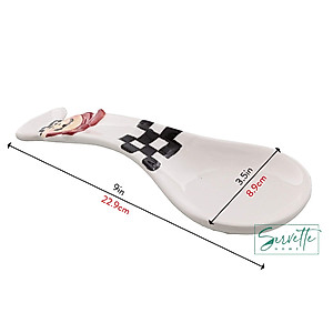 Kitchen Decor Ceramic Spoon Rest - Fat Chef