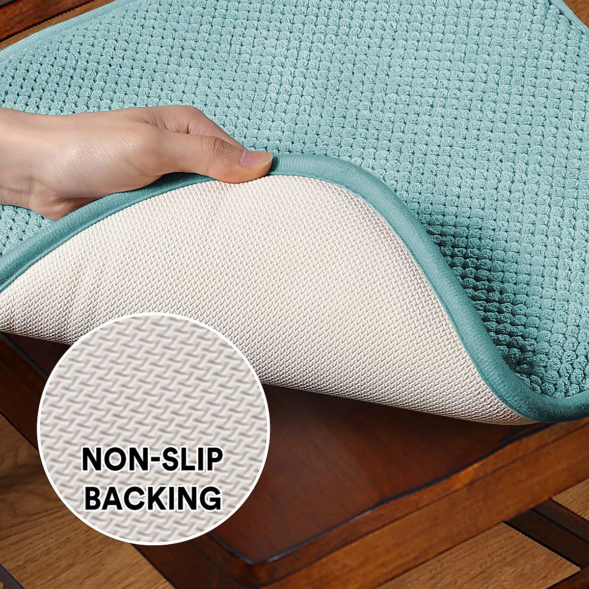 Turquoize Non Slip Memory Foam Seat Chair Cushion Pads Honeycomb Premium Comfort Memory Foam Chair Pads/Cushions with Ties - Seat Cover 16" x 16" Chair/Seat Cushion Pad, 2 Pack, Navy