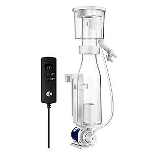 Protein Skimmers for Saltwater Aquariums, Hang On Protein Skimmer for Fish Tanks up to 80 Gallons, DC Pinwheel Pump with Controller, Not for Rimmed Tank