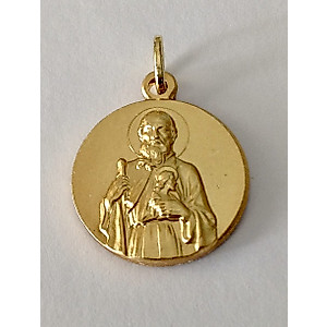 SAINT JUDE THADDEUS APOSTLE MEDAL - PATRON SAINT OF IMPOSSIBLE CASES - 100% MADE IN ITALY (St.Jude (Round Shape))