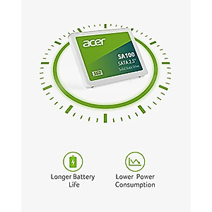 acer SA100 240GB SATA III 2.5 Inch Internal SSD - 6 Gb/s, 3D NAND Solid State Hard Drive Up to 549 MB/s - BL.9BWWA.102
