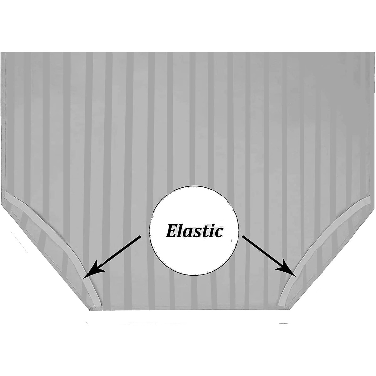 Camp County Beyond Cot Sheets for Toddler and Preschool - Daycare/Pre-School Cot Sheet - Corner Elastic Loops - Cot Bed Fitted Sheet - 100% Cotton Surface Pack of 6 (22" W X 52" L) - Light Grey Stripe