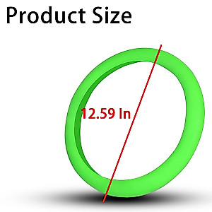 AICEL Car Silicone Steering Wheel Cover, Soft Anti-Slip Auto Steering Wheel Protector Fit 14 Inch, Universal Vehicle Interior Accessories for Cars, SUVs, Trucks, and Vans (Green)