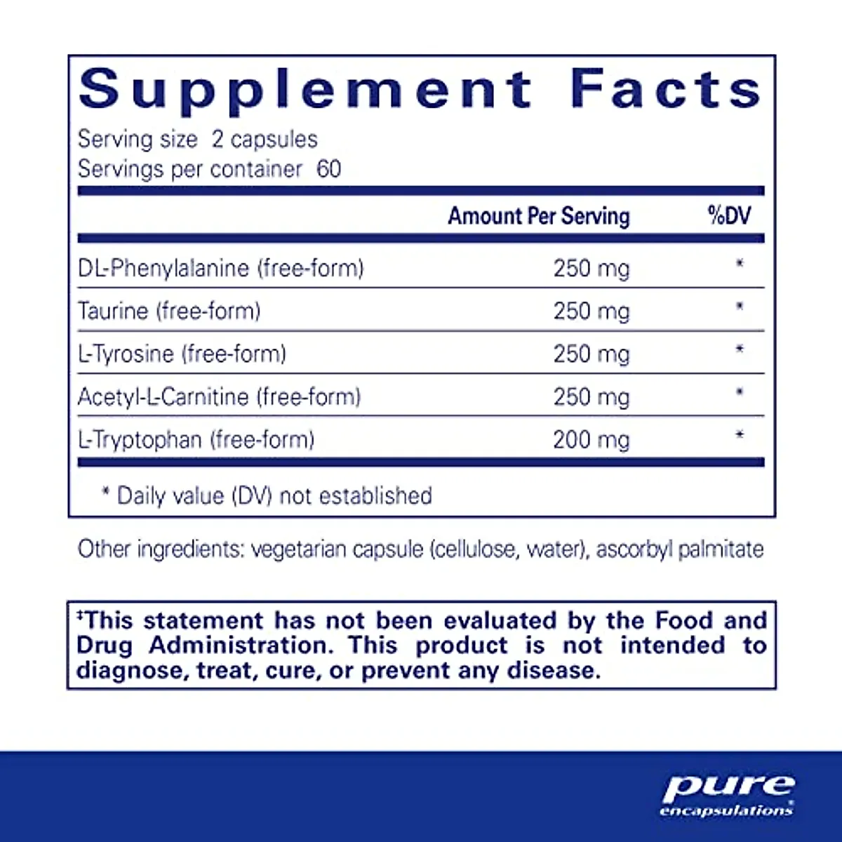 Pure Encapsulations Cognitive Aminos | Hypoallergenic Supplement for Cognitive Function Support | 120 Capsules