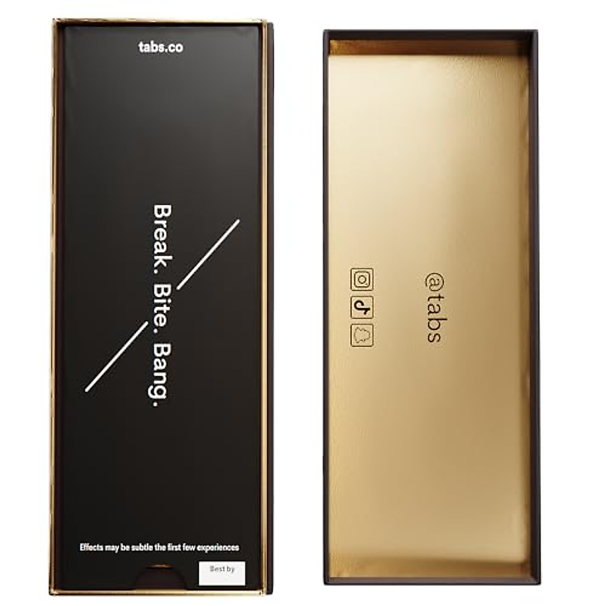 Tabs Chocolate Squares for Couples (1 Box) - Dark Chocolate Bar to Improve Mood - Vegetarian, Gluten-Free for Men & Women