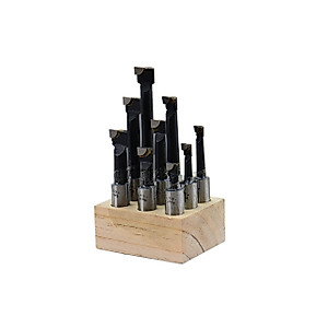 Shars Carbide Tipped Boring Bar Set, 9 PCS 1/2" C-6 Carbide Grade 404-7120 P{
