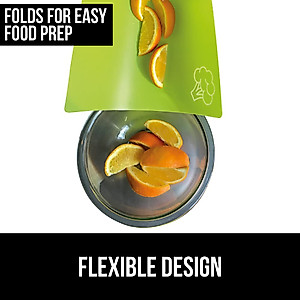 Gorilla Grip Silicone Oven Mitts and Flexible Cutting Boards 4 Pack, Oven Mitts are 12.5 Inch in Blue Color, Flexible Cutting Boards are Multicolor, 2 Item Bundle