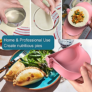 3.1in Dumpling Maker & 4.2in Empanada Maker Press Set Including 2* Press Molds, 2* Round Cutters, 2* Stuffing spoons K03A by CHIVIOR