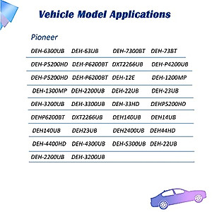 Wire Harness Replacement Harness Power Cord Harness Speaker Plug Compatible with Pioneer CDP1269, YDP5039, QDP3013 Speaker Plug (2010-2011)