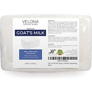 velona 5 LB - GOATS MILK Soap Base SLS/SLES free | Melt and Pour | Natural Bars For The Best Result for Soap-making