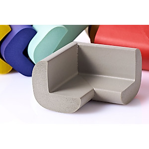 Elf Star 12 Pcs Extra Thick Premium High Density Furniture Table Edge & Corner Guard Baby Proofing Bumper Protector - Jumbo Size Value Pack Brown