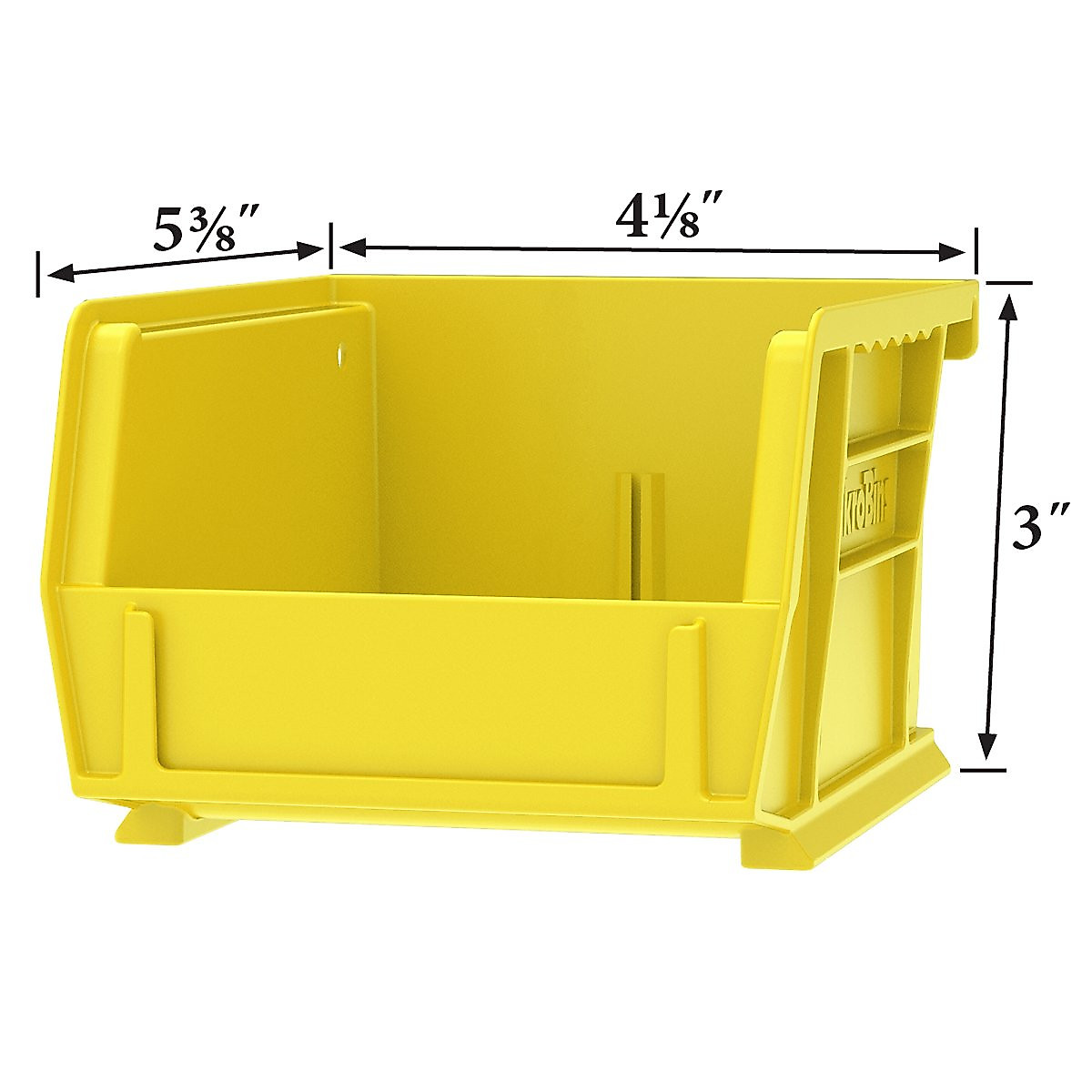 Akro-Mils 30210 AkroBins Plastic Hanging Stackable Storage Organizer Bin, (5-Inch x 4-Inch x 3-Inch), Red, 6-Pack