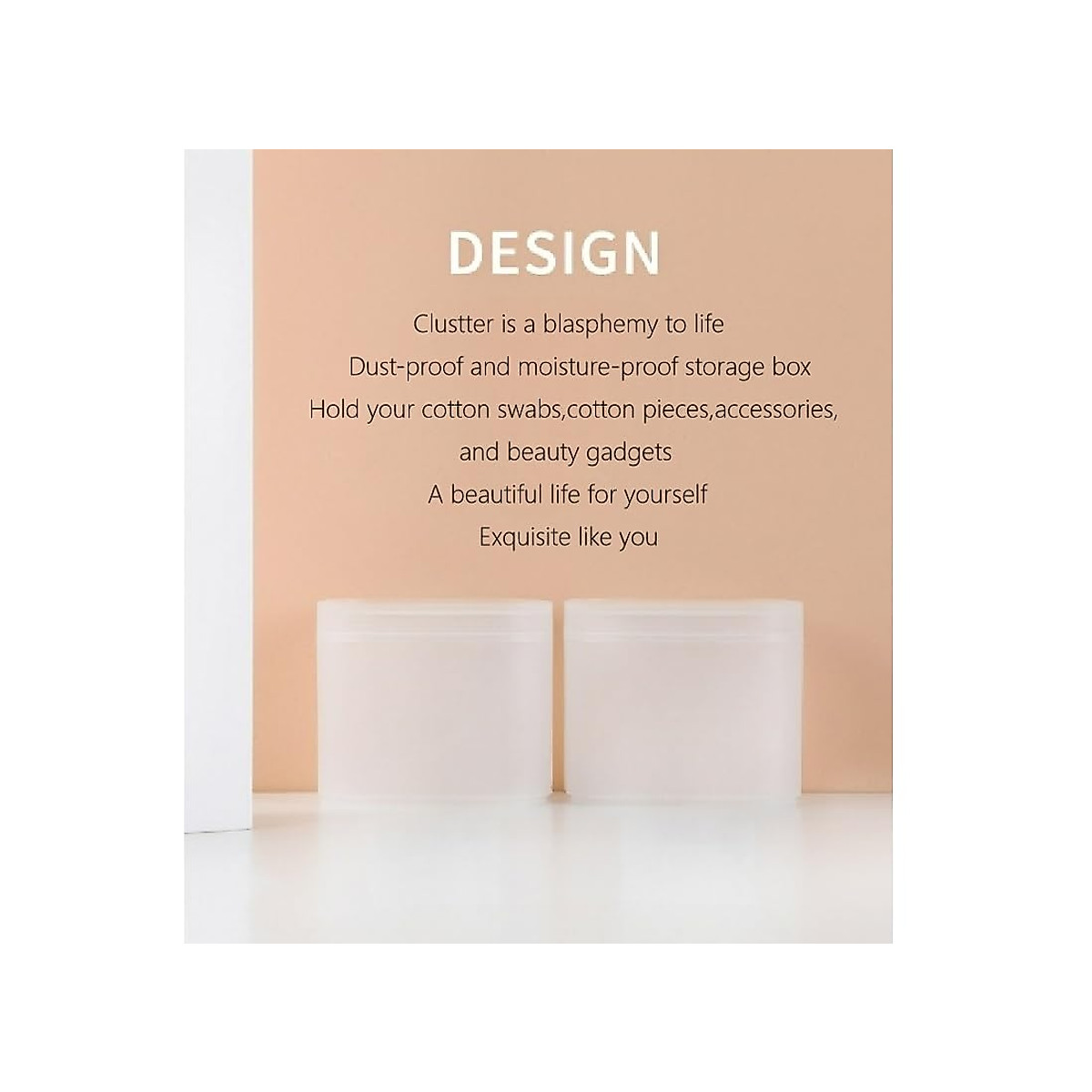 Sprigold home transparent cotton pads/swabs large capacity storage box with PP(polypropylene) material, easy to use and take,beautiful design, muti-purpose, moisture-proof and dust-proof (Home)