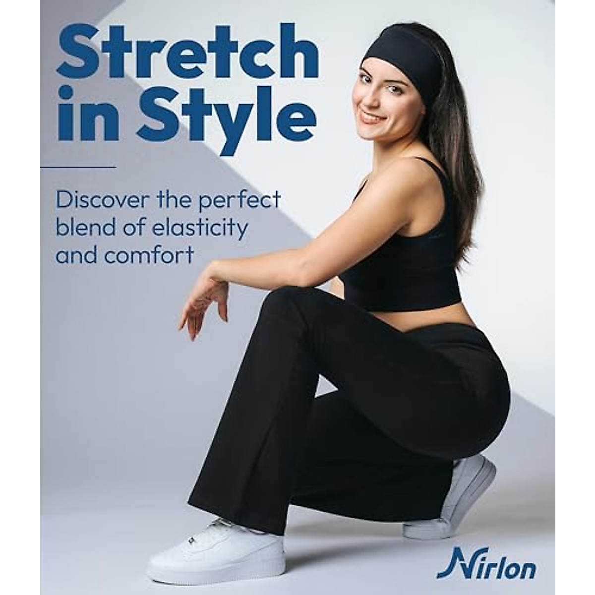 Nirlon Women's Bootcut Yoga Pants - Flare Leggings Yoga Pants Women Soft & Breathable Womens Yoga Pants Flared Leggings Regular & Plus Size Yoga Pants for Women Wide Leg (3XL 28" Inseam, Black)