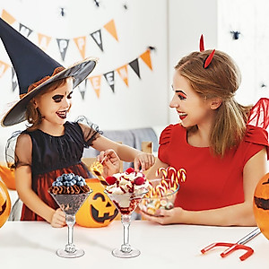 NDSWKR 60 Pcs Disposable Martini Glasses, 5 Oz Tall Martini Plastic Cups, Unbreakable Appetizer Dessert Cups for Wine, Champagne, Margarita, Ice Cream, Parfait, Party, Wedding, Birthday, Bar