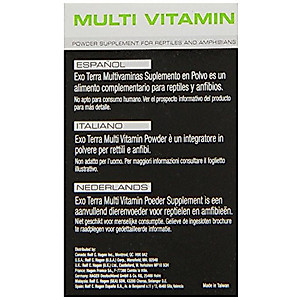 Exo Terra Multi Vitamin Powder Supplement for Reptiles and Amphibians, 1.1 Oz., PT 1860