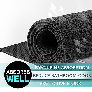 Urinal Mats 6 Pack Urinal Pads Urinal Floor Mats for Men Bathroom Commerical Disposable Non-Slip Rubber Backing Washable Urinals Mat Eliminating Odor 17.7" x 20.5" (3 Pcs Black 3 Pcs Dark Grey)