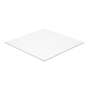 Rock Hard Plastics - 12" x 12" White Acrylic Sheet Lucite Plexiglass - (Actual Size 11.875" x 11.875" - .118" (1/8")
