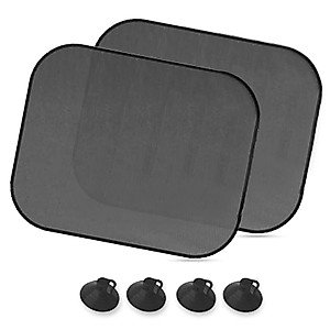 2PCS Universal Car Window Sun Shade, 17.3×14.2 Inch for Car Side Window Sun Glare, Sun and Glare Protection for Your Child, Blocks 99% of Harmful UV Rays