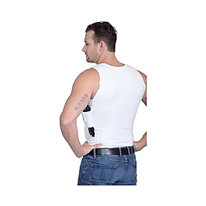 AC UNDERCOVER Concealed Carry Clothing Shirt Tank Top Concealment Gun Holster CCW Tactical (White, X-Large)
