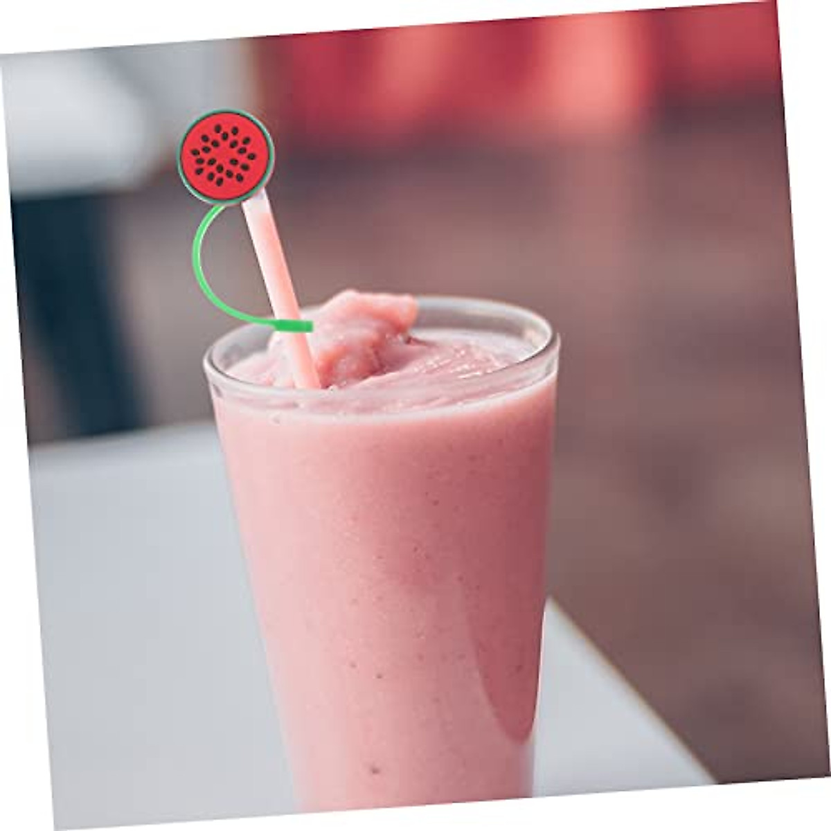 TENDYCOCO 10pcs Fruit Straw Cap Straw Accessories Juice Hat Cute Straw Cover Straw Covers Cute Straw Caps Kids Straw Topper Straw Decorative Cap Straw Tips Cap Pvc Automatic Child Fruit Tray