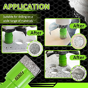 FACHLICH Diamond Core Drill Bit - 5" Tile Hole Saw 127mm Granite Core Bit for Porcelain Tile Granite Marble Masonry