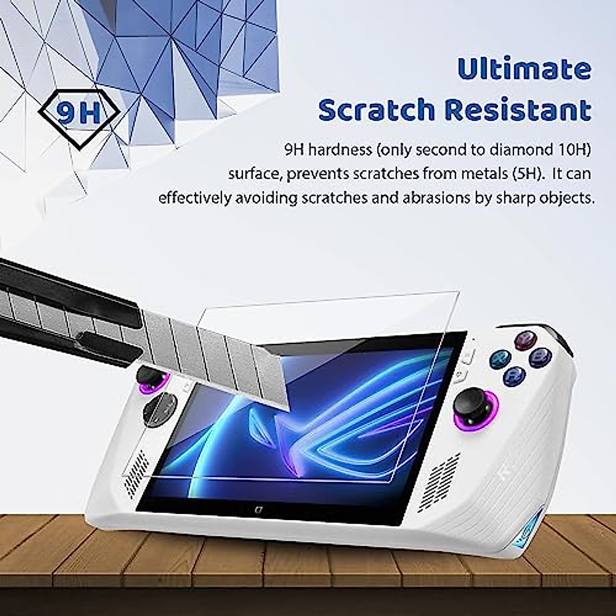 Screen Protector for Rog Ally DOBEWINGDELOU Tempered Glass Screen Protector for ROG Ally 2023 Gaming Handheld 9H Hardness Fully Covered Ultra HD Anti-Fingerprint Bubble Free Tempered Glass Film 3 Pack